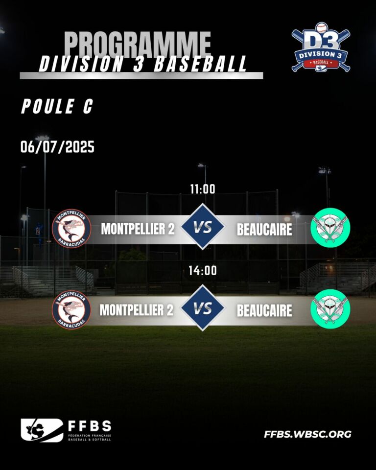 Division 3 Baseball 2025 – Report de la 5ème journée - Fédération ...